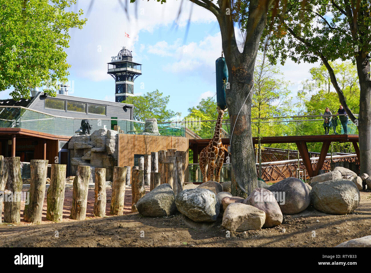 COPENHAGEN, DENMARK -24 SEP 2018- View of the Copenhagen Zoo, located ...