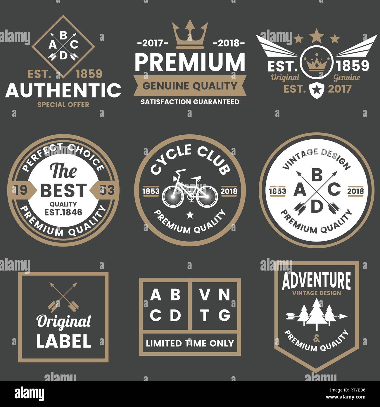 Vintage Retro Vector Logo for banner, poster, flyer Stock Vector Image ...