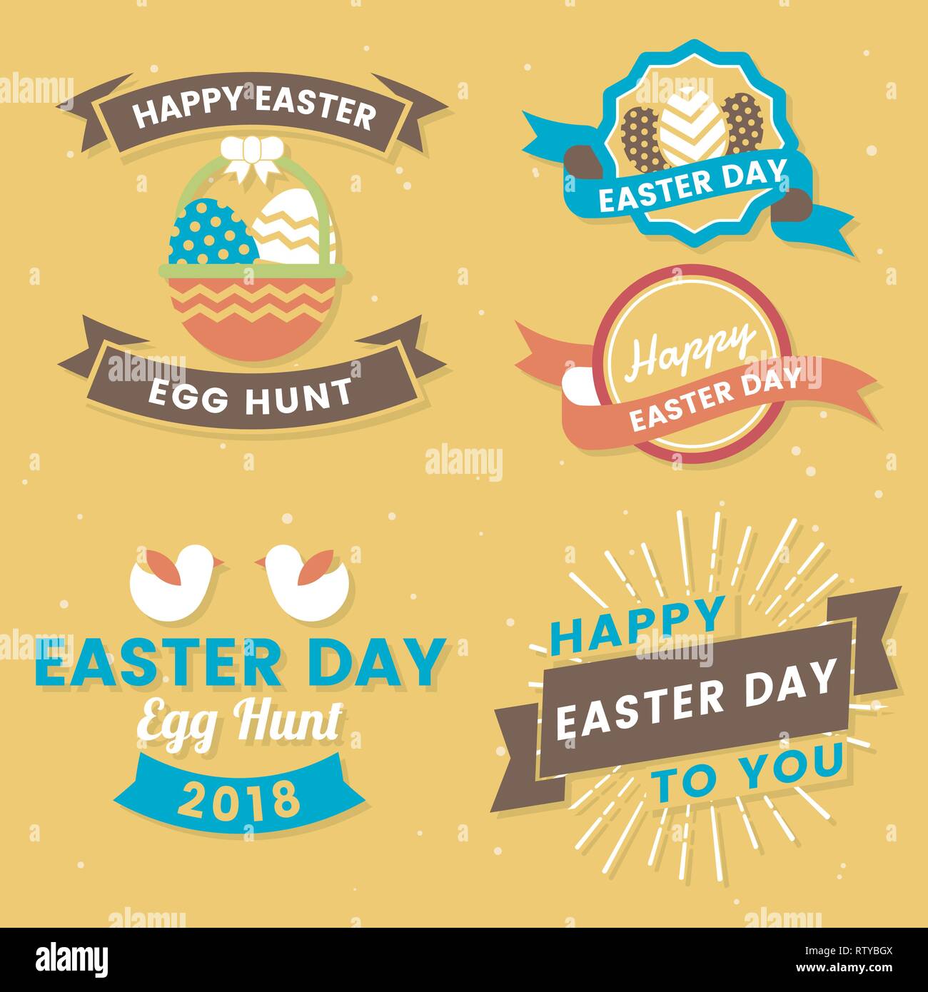 Easter Day Vector Logo for banner, poster, flyer Stock Vector Image ...