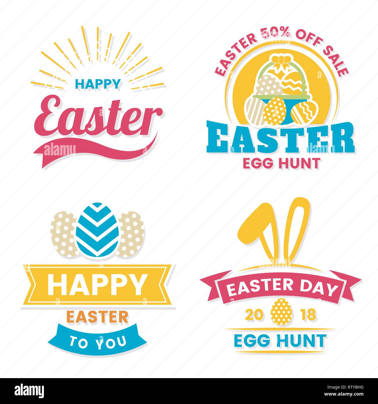Easter Day Vector Logo for banner, poster, flyer Stock Vector Image ...