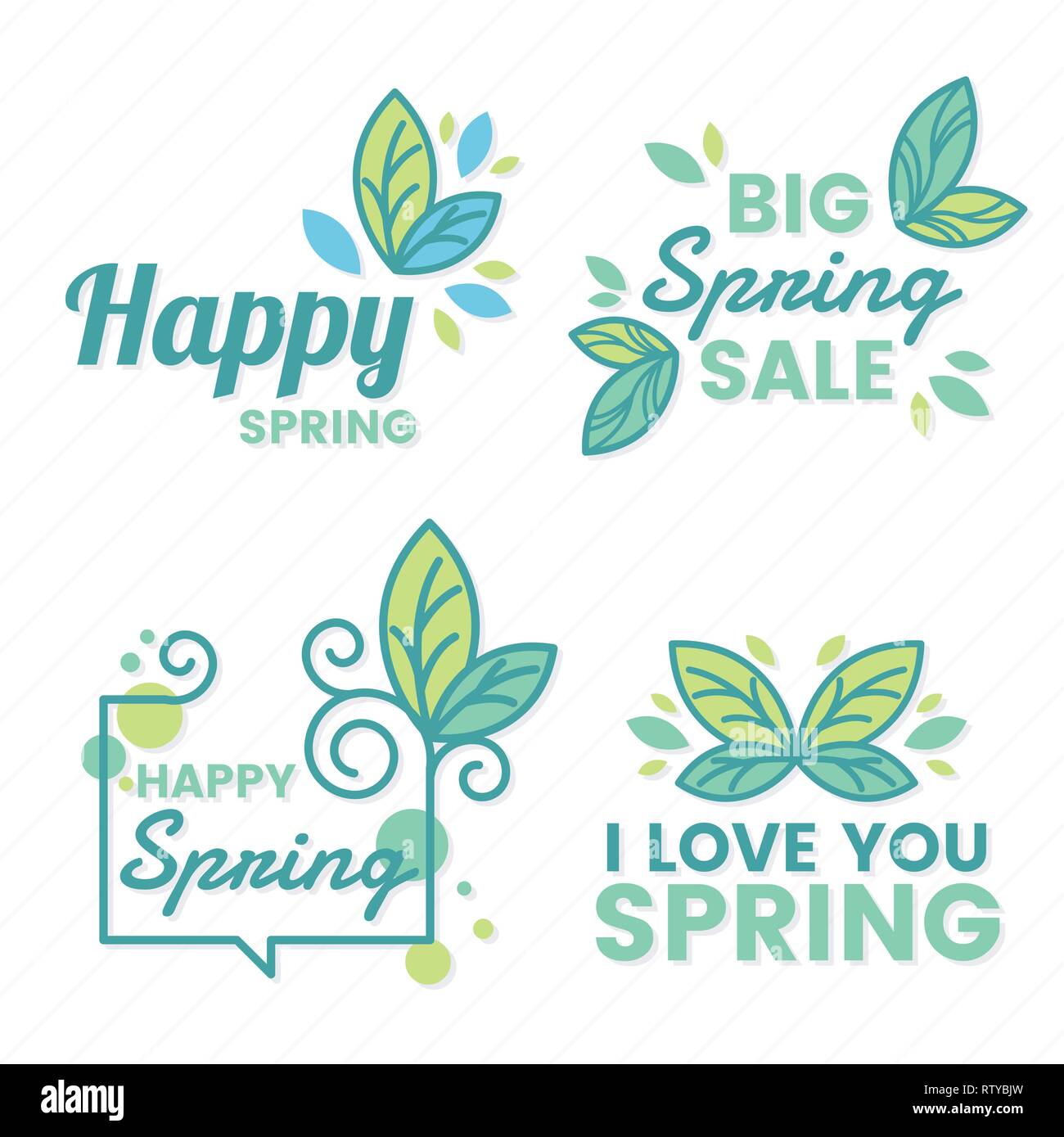 Spring Retro Vintage Vector Label for banner Stock Vector Image & Art ...