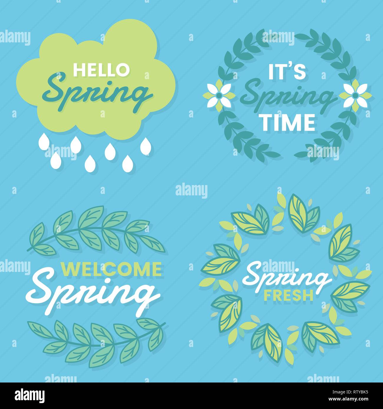 Spring Retro Vintage Vector Label for banner Stock Vector Image & Art ...