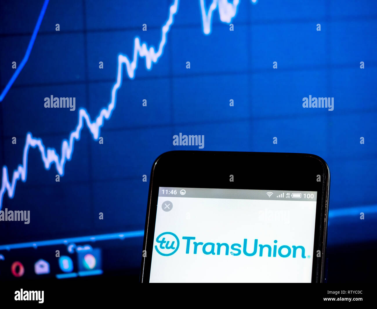 TransUnion Cmpany logo seen displayed on smart phone Stock Photo - Alamy