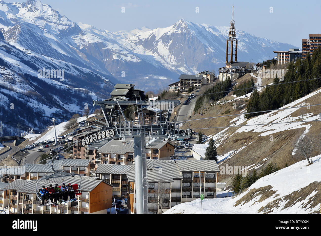 Les Menuires - Savoie - France Stock Photo - Alamy
