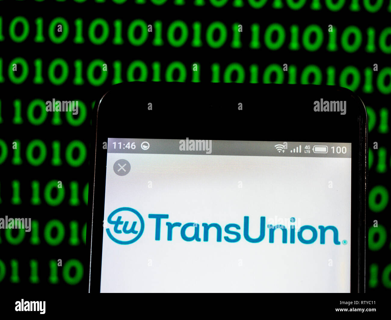 TransUnion Cmpany logo seen displayed on smart phone Stock Photo - Alamy