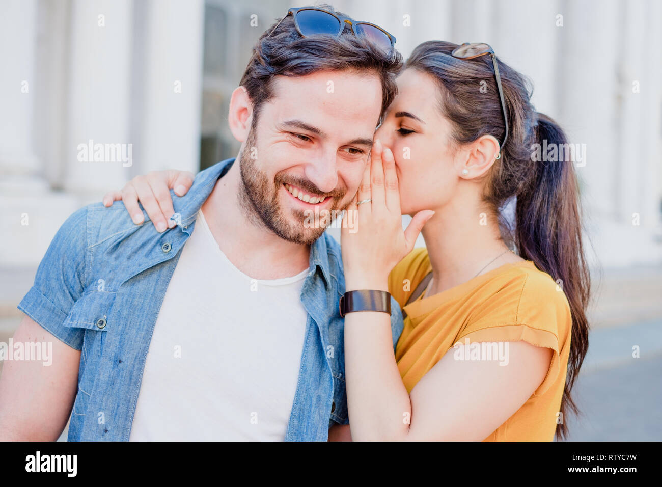 Couple Secret High Resolution Stock Photography and Images - Alamy
