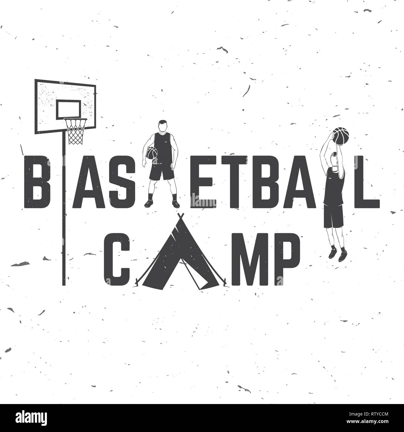 Basketball camp badge. Vector. Concept for shirt, print, stamp or tee ...