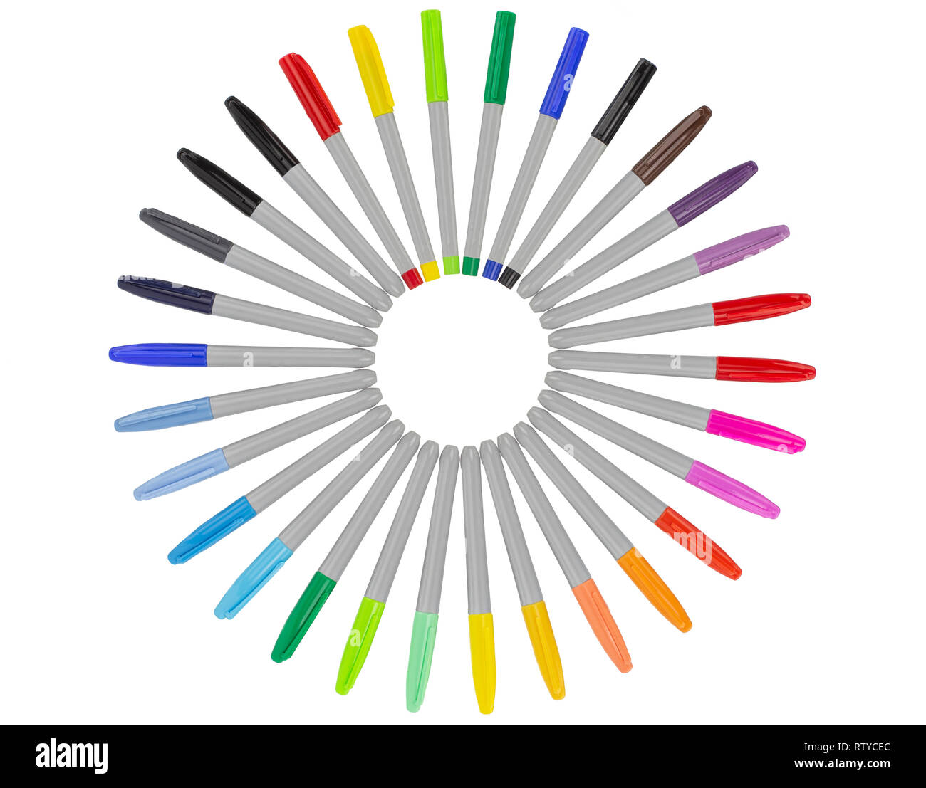 Colorful markers - colored set. Color marker color pen group isolated ...