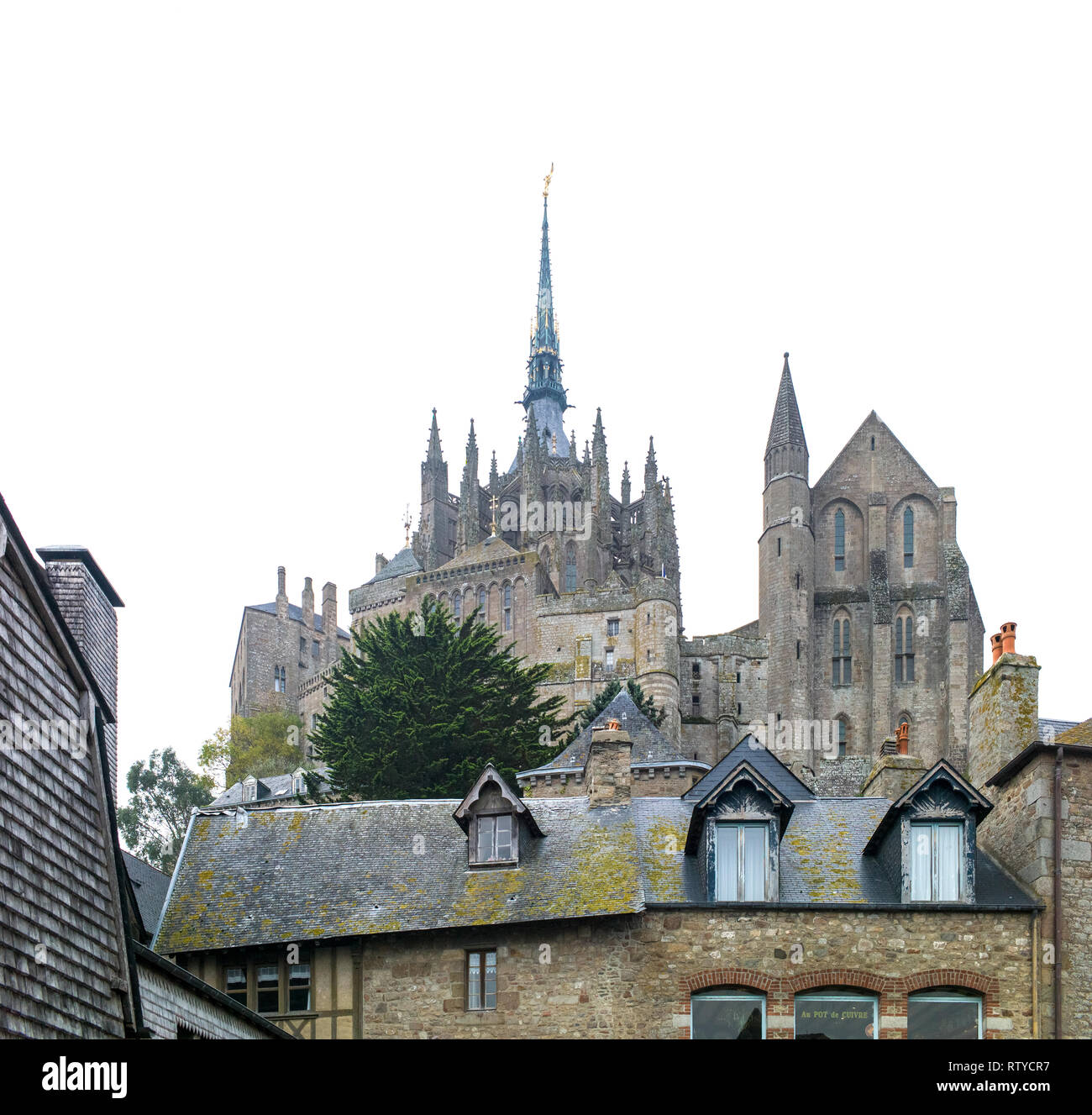 Beautiful medieval abbey mont hi-res stock photography and images - Alamy