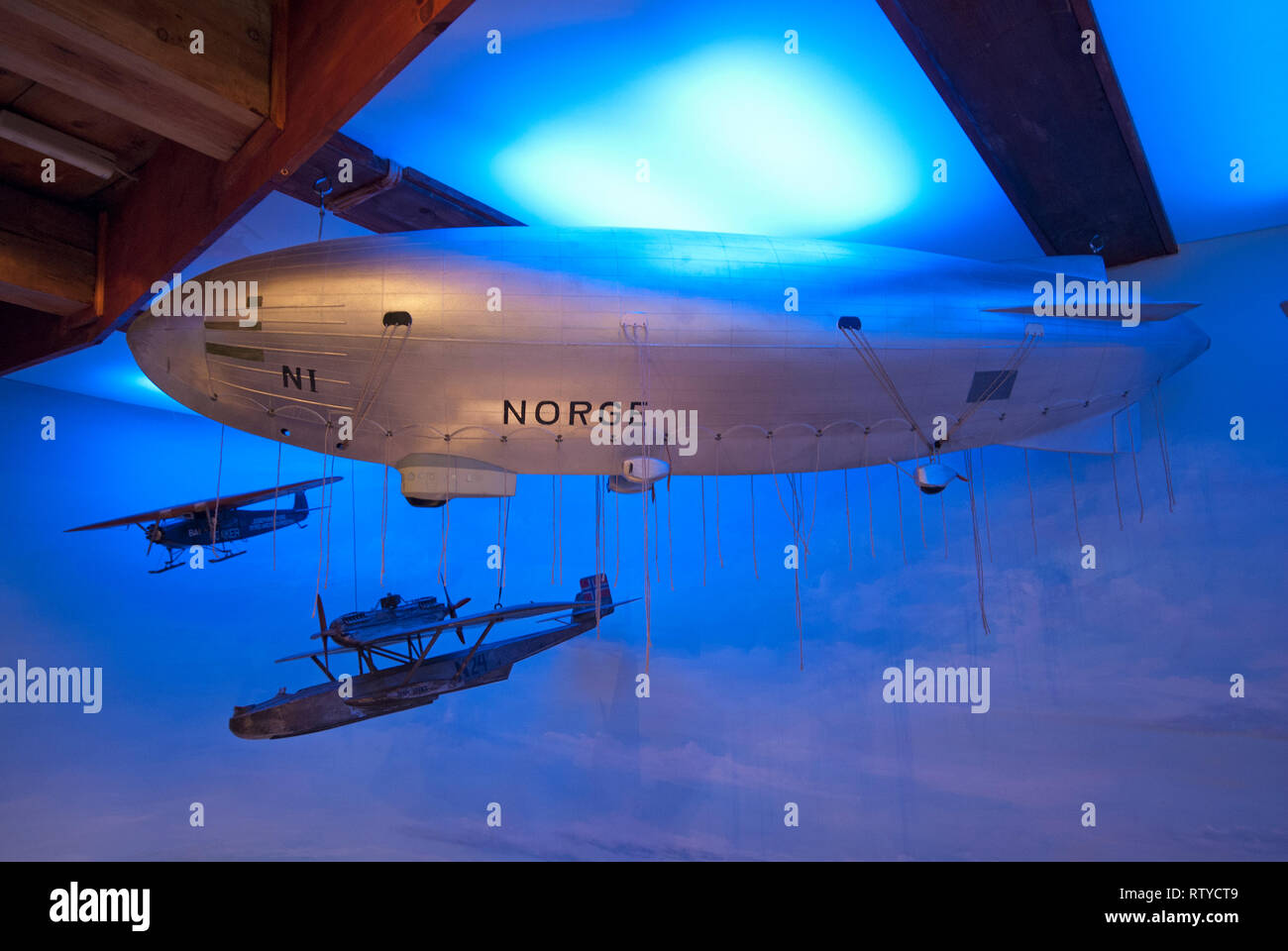 Model of Norge airship, Polar Museum (Polarmuseet) in Tromso, Troms ...