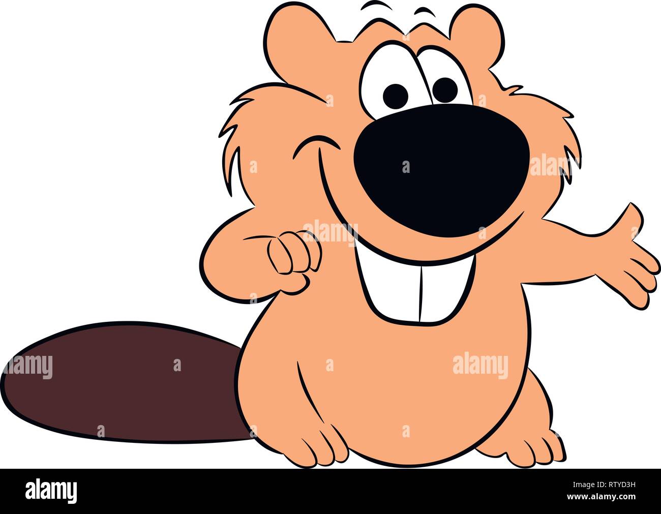 A red beaver is isolated on a white background Stock Vector Image & Art ...