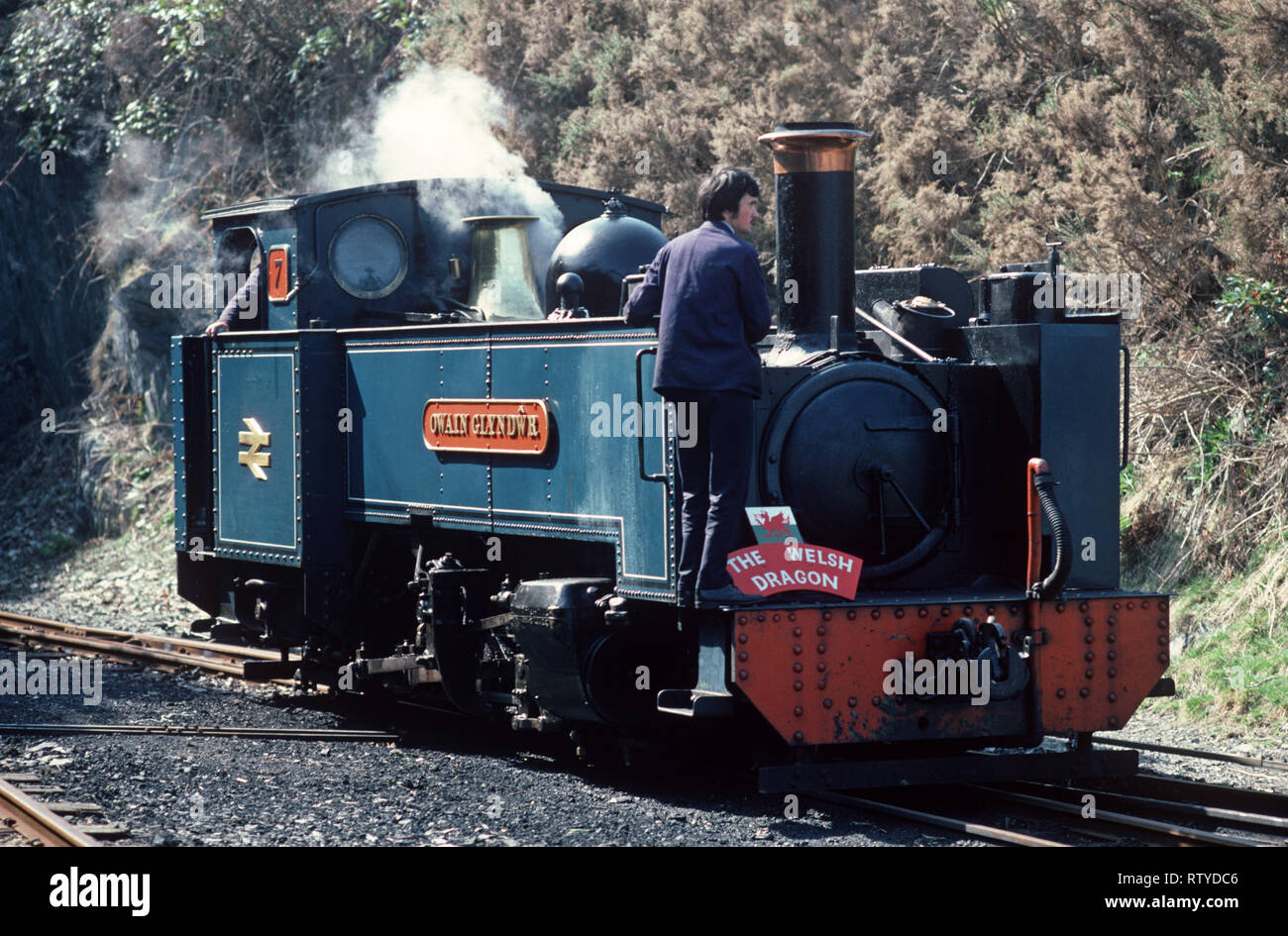 Steam locomotive at Devil's Bridge, Vale of Rheidol line, British Rail ...