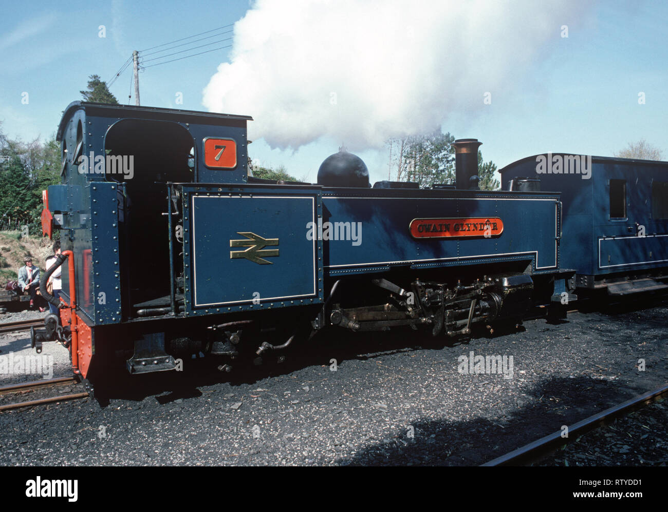 Steam locomotive at Devil's Bridge, Vale of Rheidol line, British Rail ...