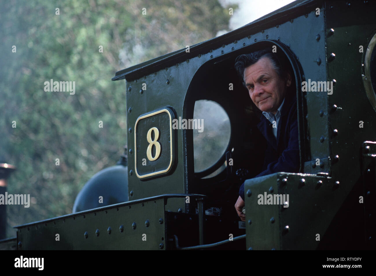 Steam locomotive driver on the Vale of Rheidol, British Rail last ...
