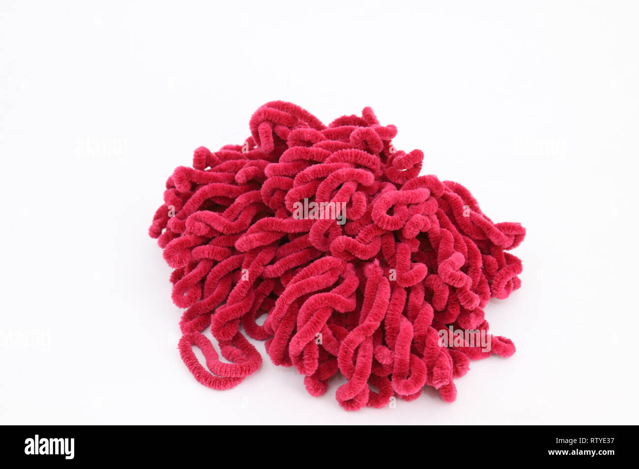 Red wool fiber Stock Photo - Alamy