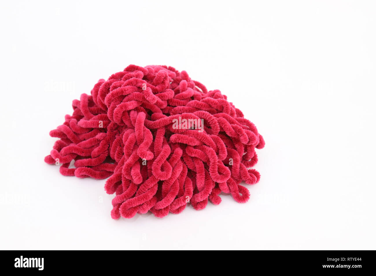 Red wool fiber Stock Photo - Alamy