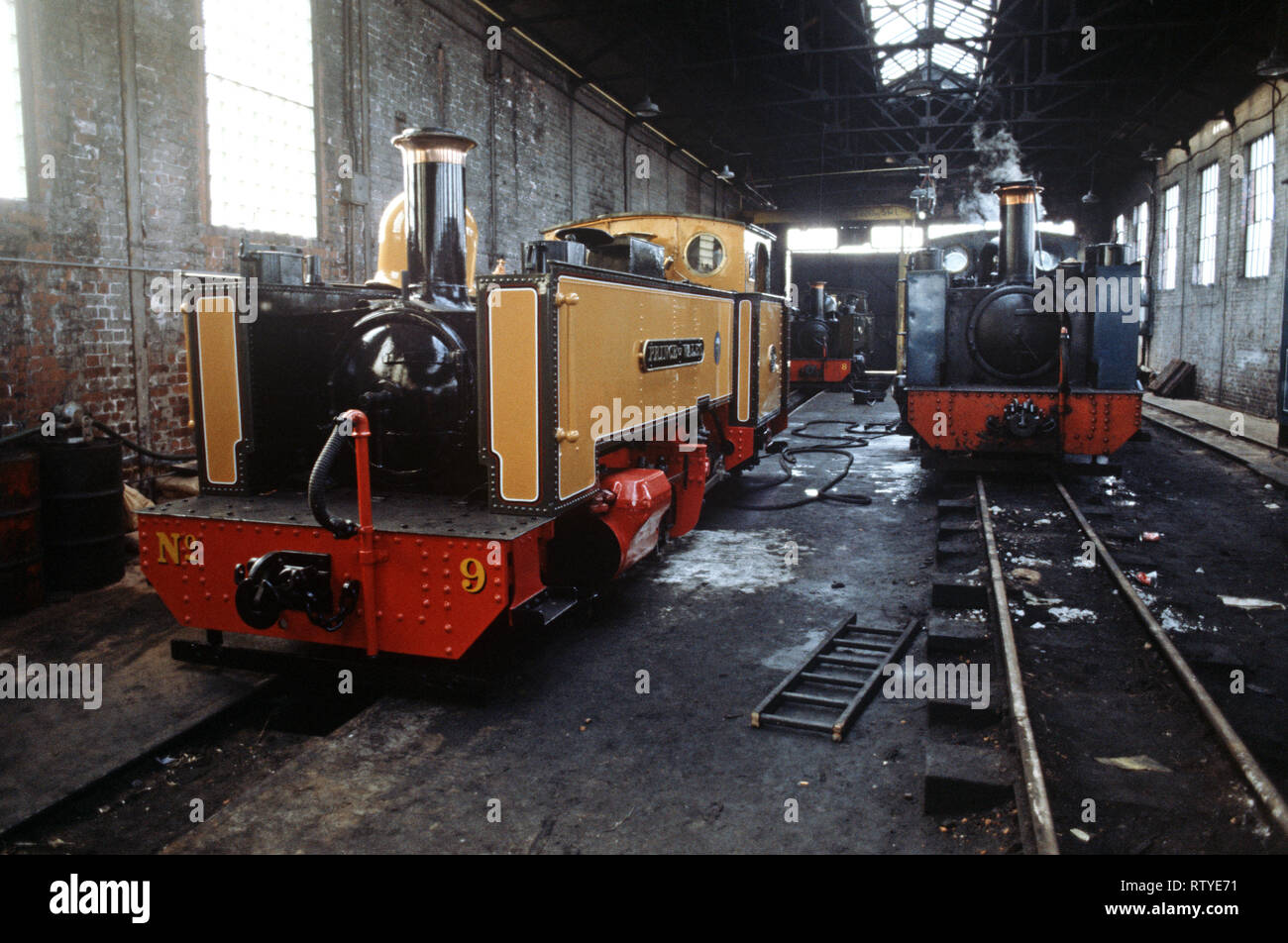Steam locomotive shed in Aberystwyth, Vale of Rheidol line. British ...