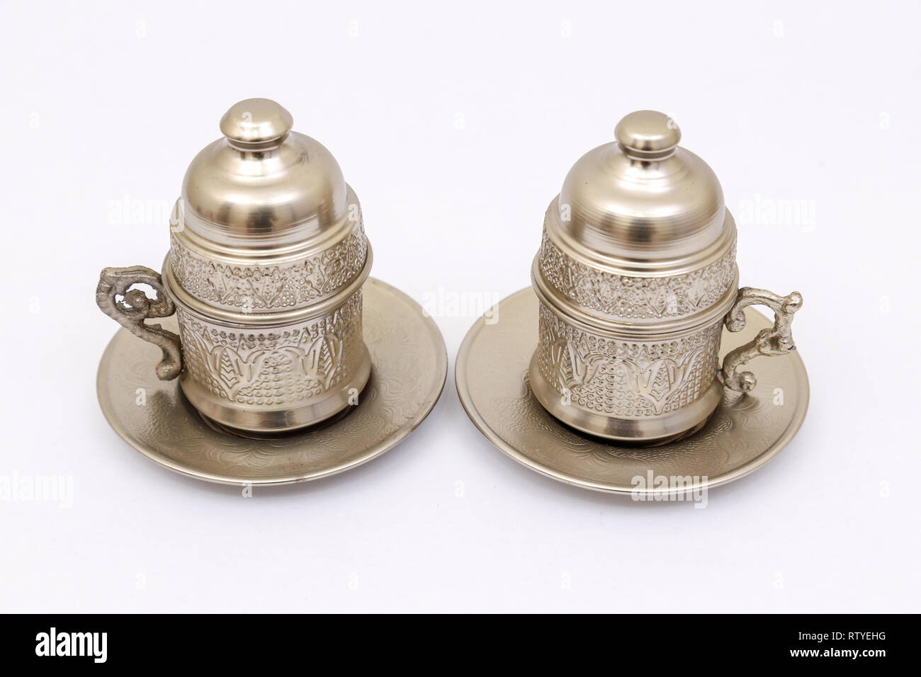 Traditional Turkish coffee set Stock Photo - Alamy