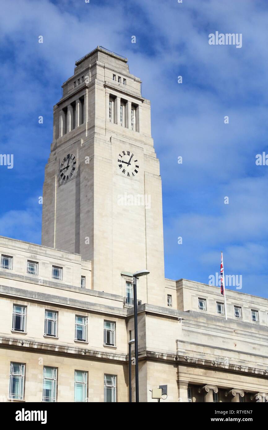 Leeds - city in West Yorkshire, UK. Parkinson Building of the ...