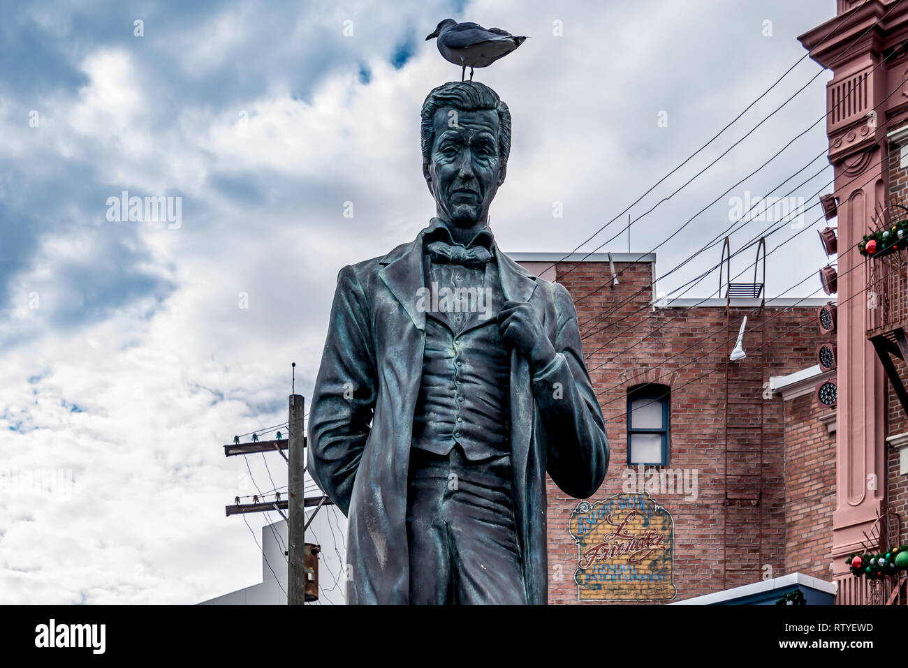ORLANDO, FLORIDA, USA - DECEMBER, 2018: Lew Wasserman statue, Chairman ...