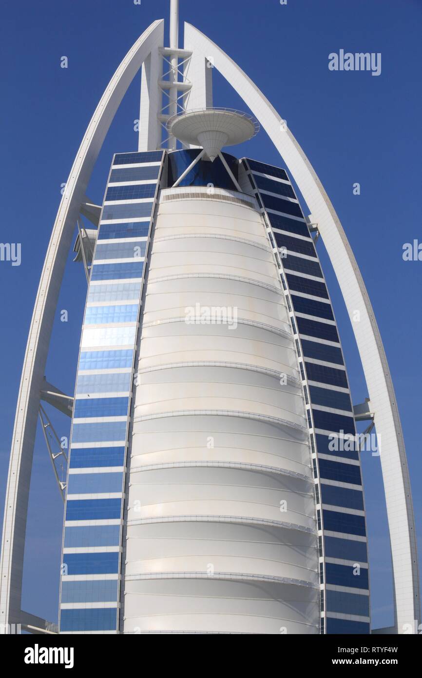 DUBAI, UAE - NOVEMBER 23, 2017: Burj Al Arab skyscraper in Dubai. The ...