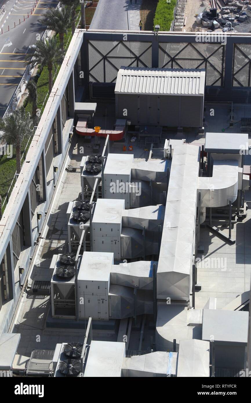 Rooftop industrial building exhaust pipes hi-res stock photography and ...