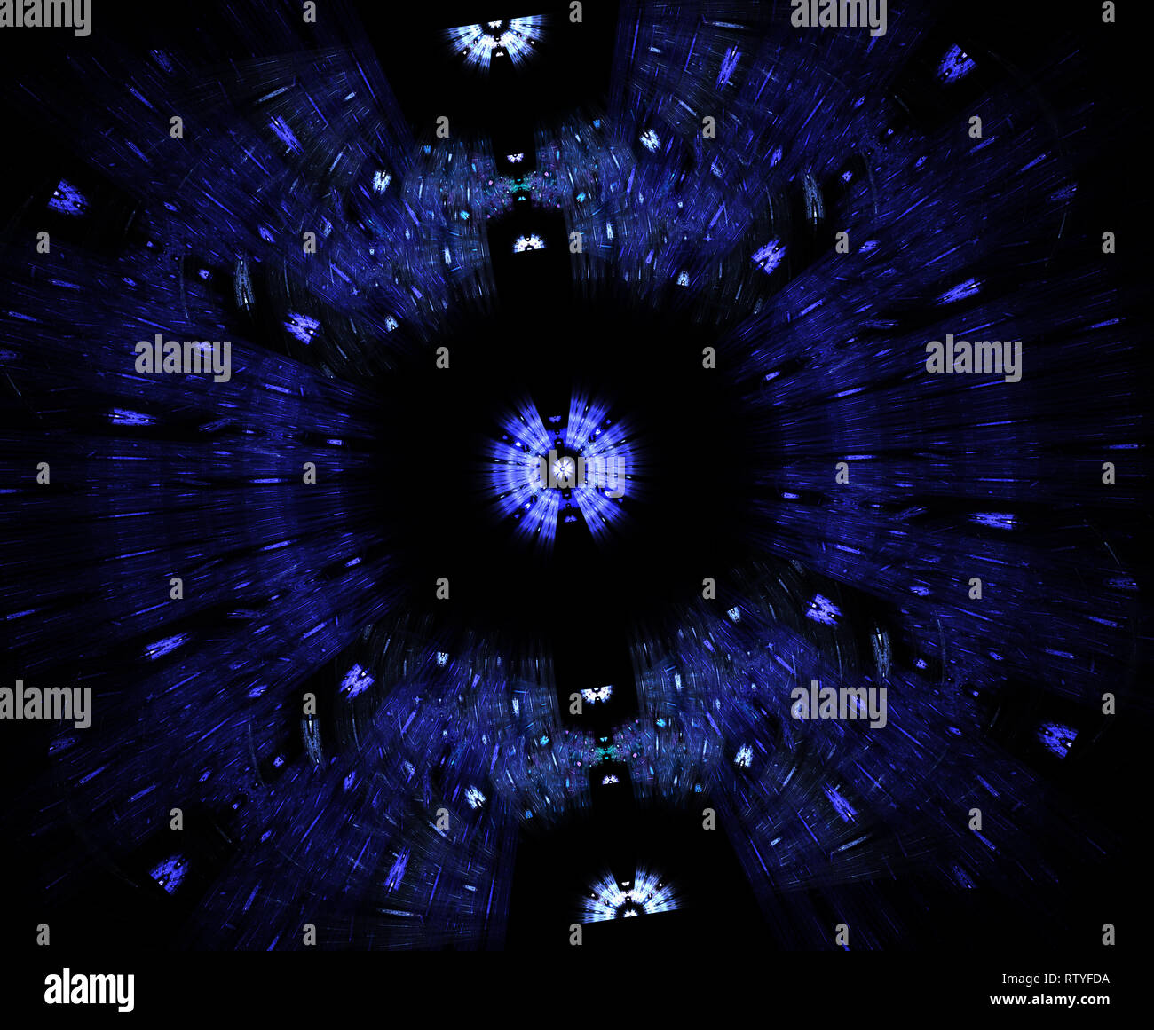 Glowing stargate in space, computer generated abstract background ...