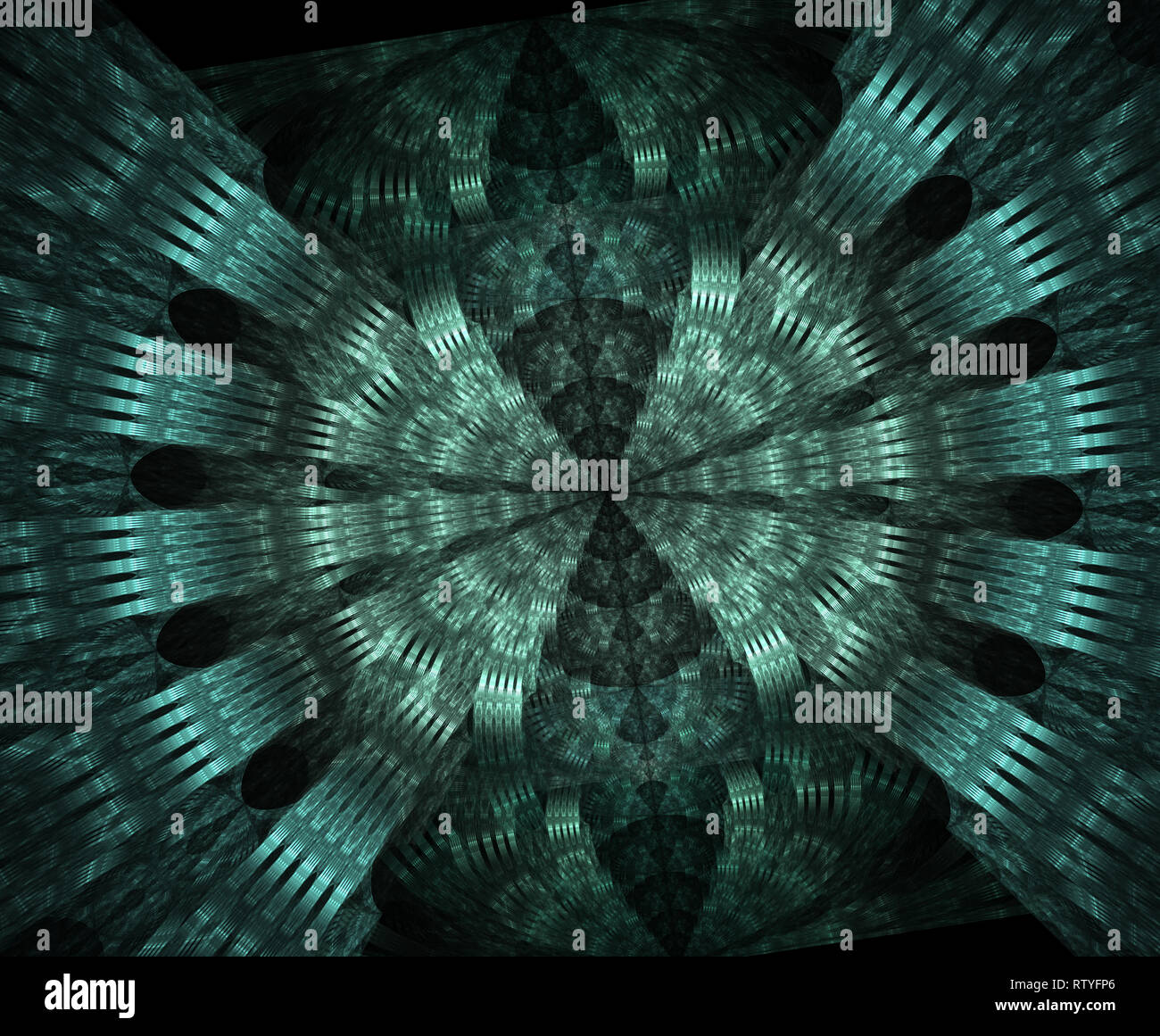 Glowing stargate in space, computer generated abstract background ...