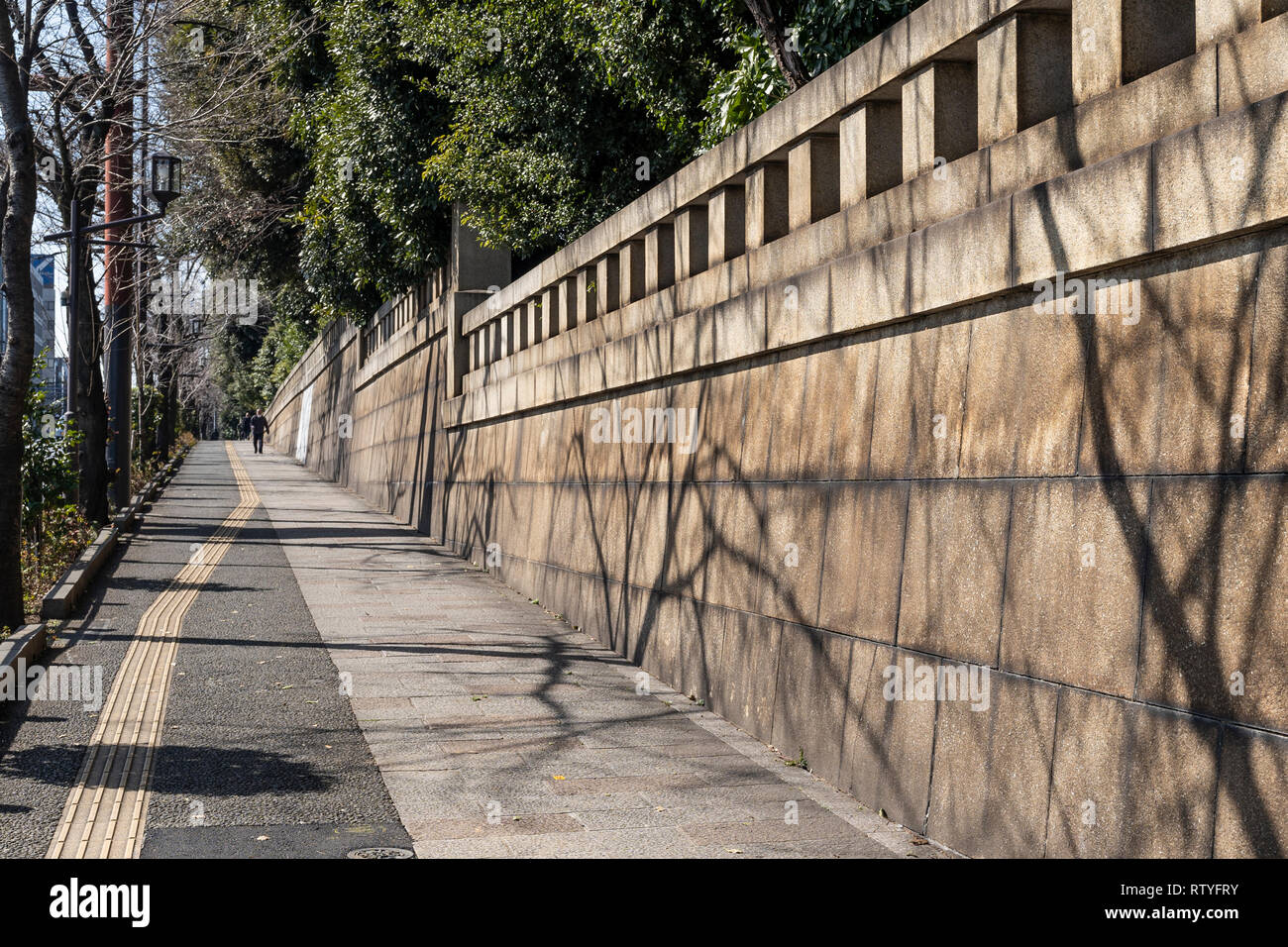 Kudan-zaka, Yasukuni Jinja on right. Chiyoda-Ku, Tokyo, Japan Stock ...