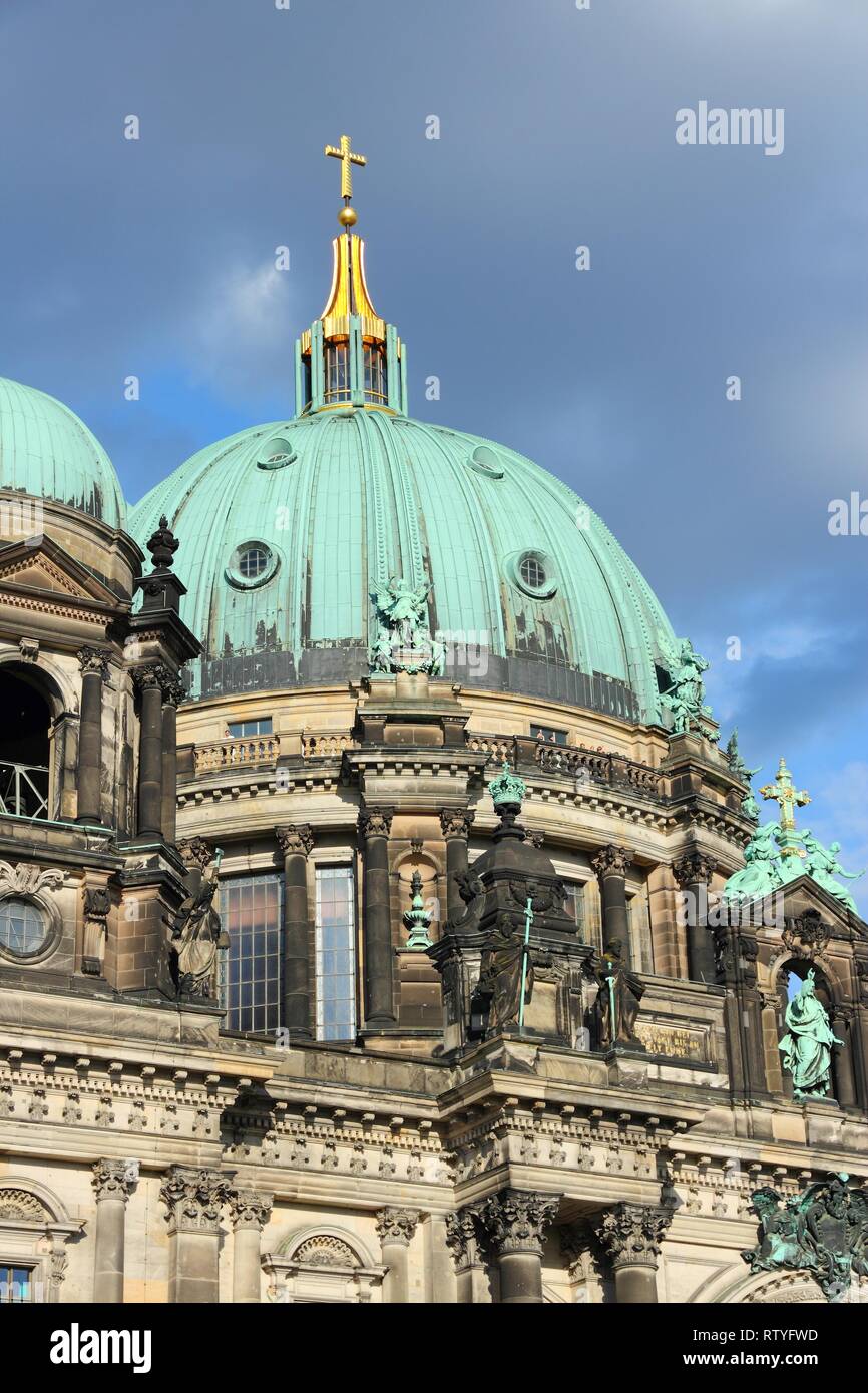 Berlin Cathedral, church in Germany. Capital city architecture Stock ...