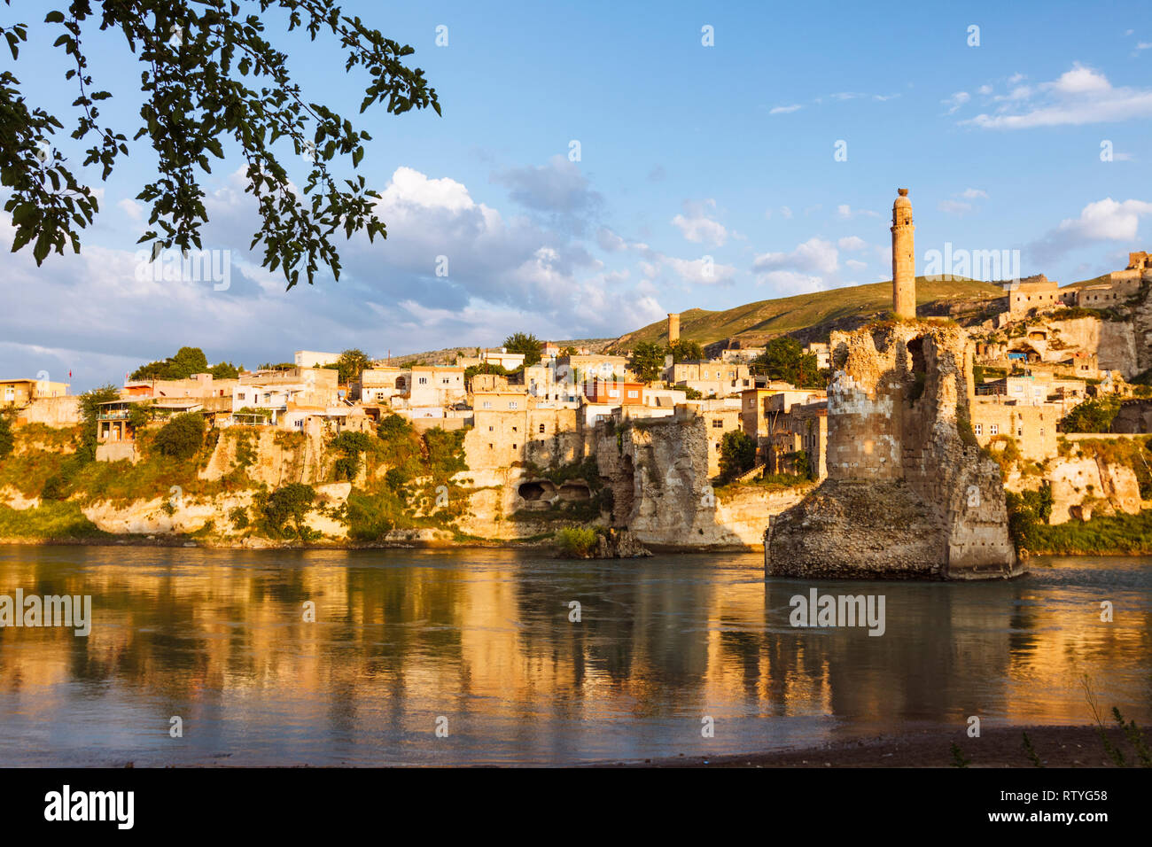 Hasankeyf, Batman province, Turkey : General view of the historical ...