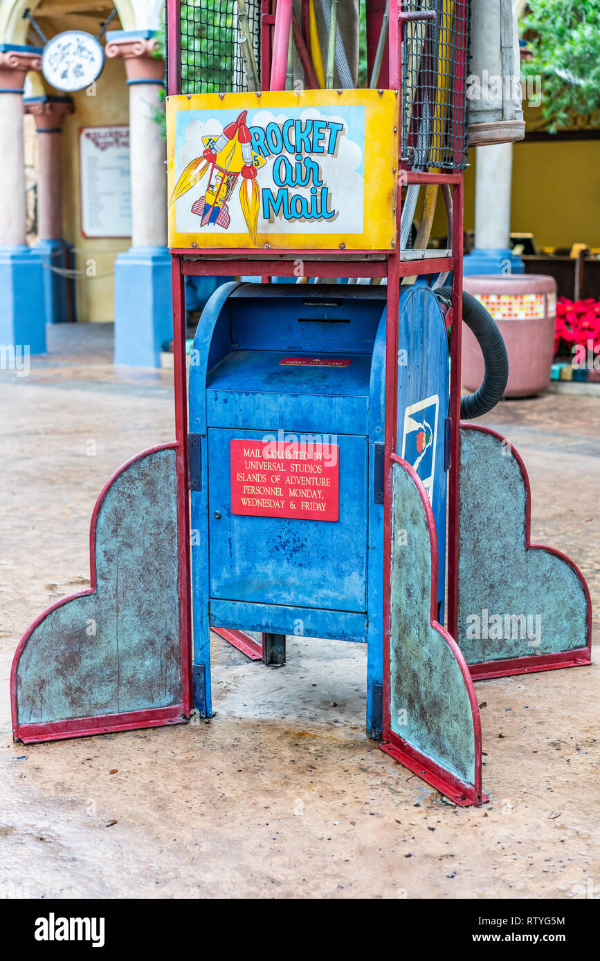 ORLANDO, FLORIDA, USA - DECEMBER, 2018: Rocket Air Mail Box, Islands of ...