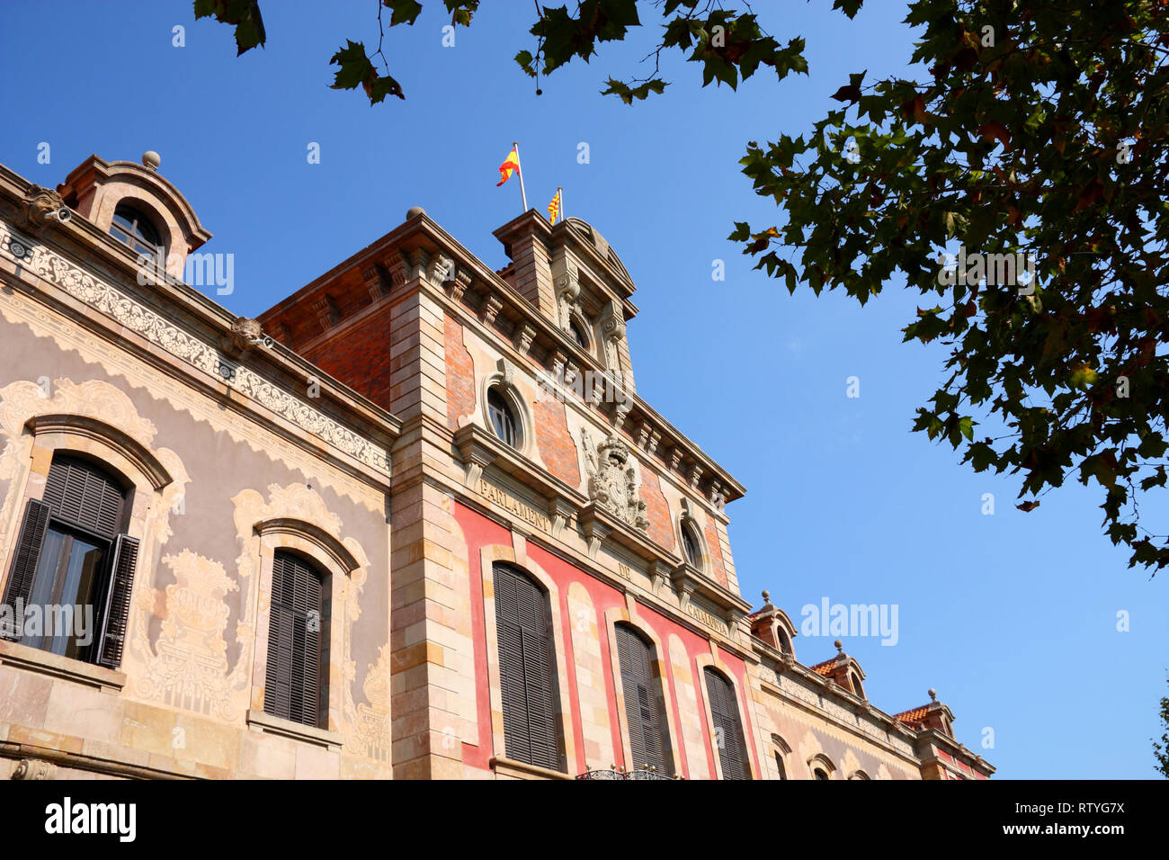 Barcelona - Parliament of autonomous Catalonia. Architecture landmark ...