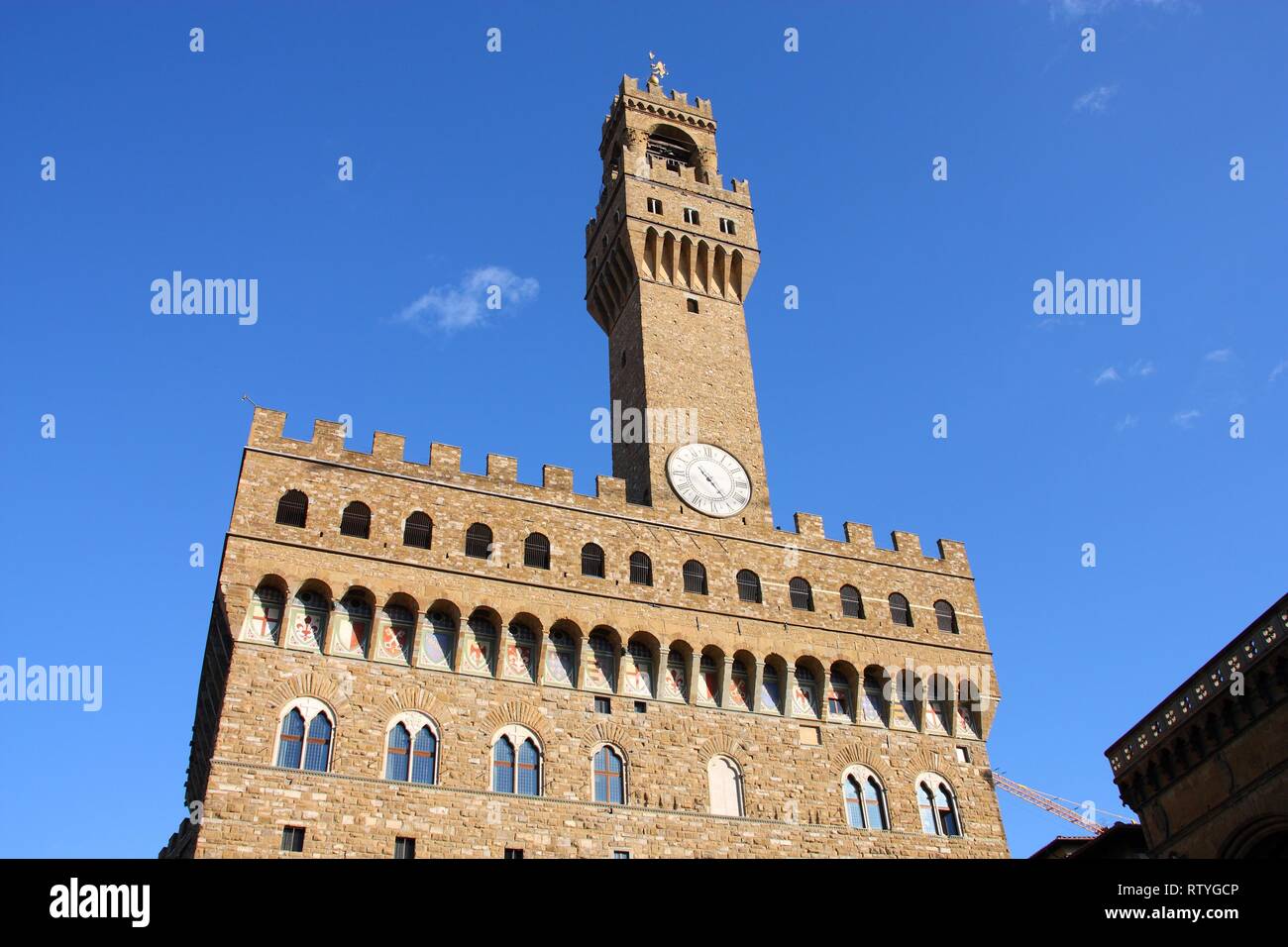 Piazza della Signoria - Palazzo Vecchio in Florence, Italy Stock Photo ...
