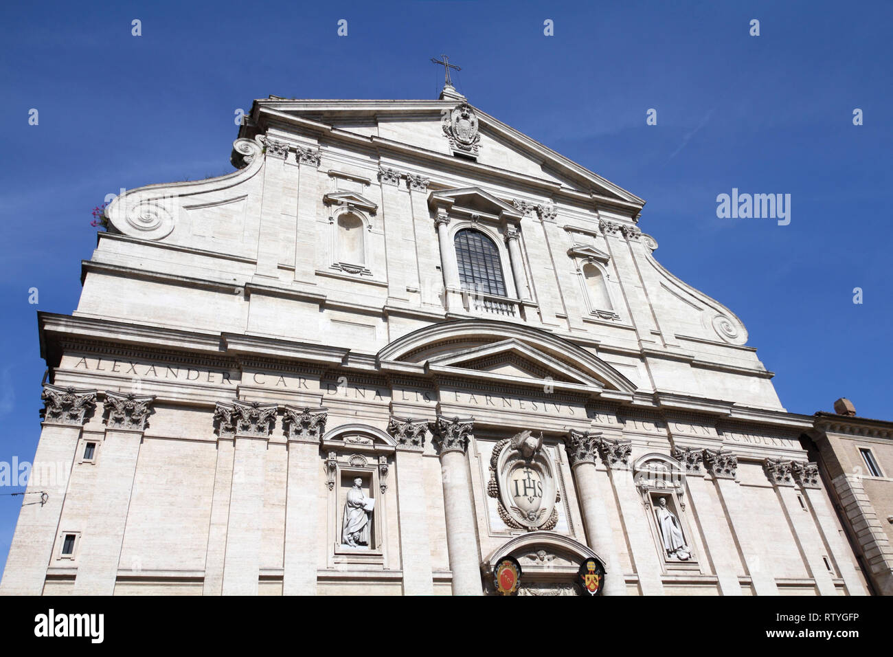 Rome, Italy. Church of the Gesu (Italian: Chiesa del Gesu) - mother ...