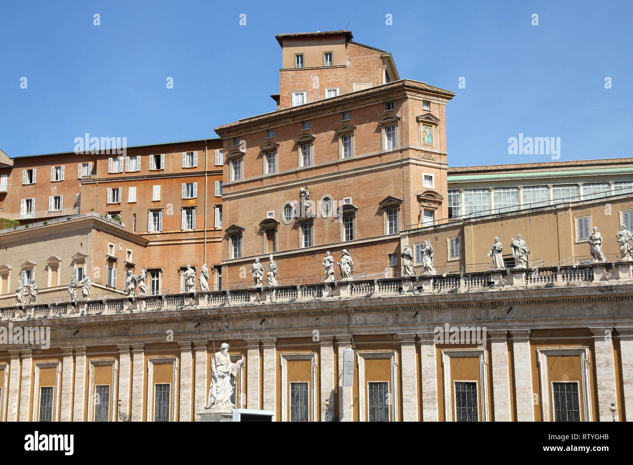 Buildings in Vatican, the Holy See within Rome, Italy. Part of Saint ...