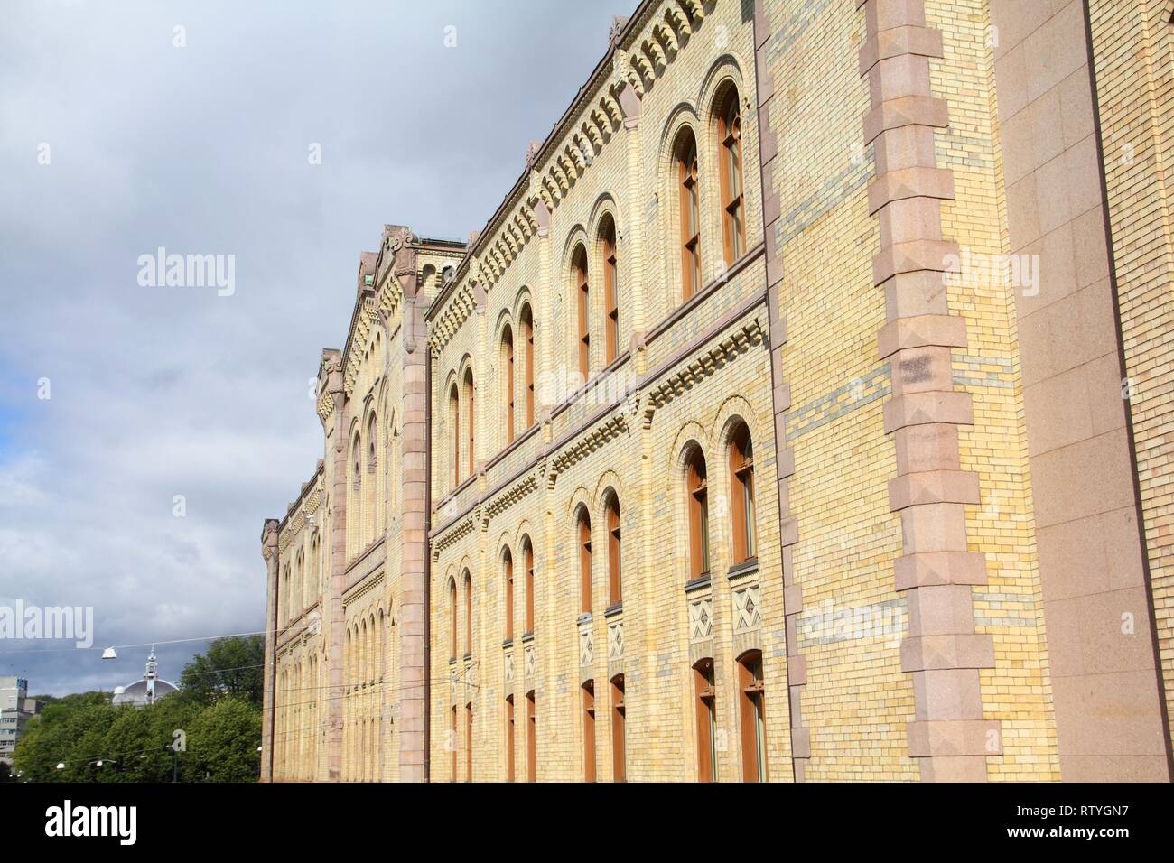 Oslo, Norway - side view of the Parliament building Stock Photo - Alamy