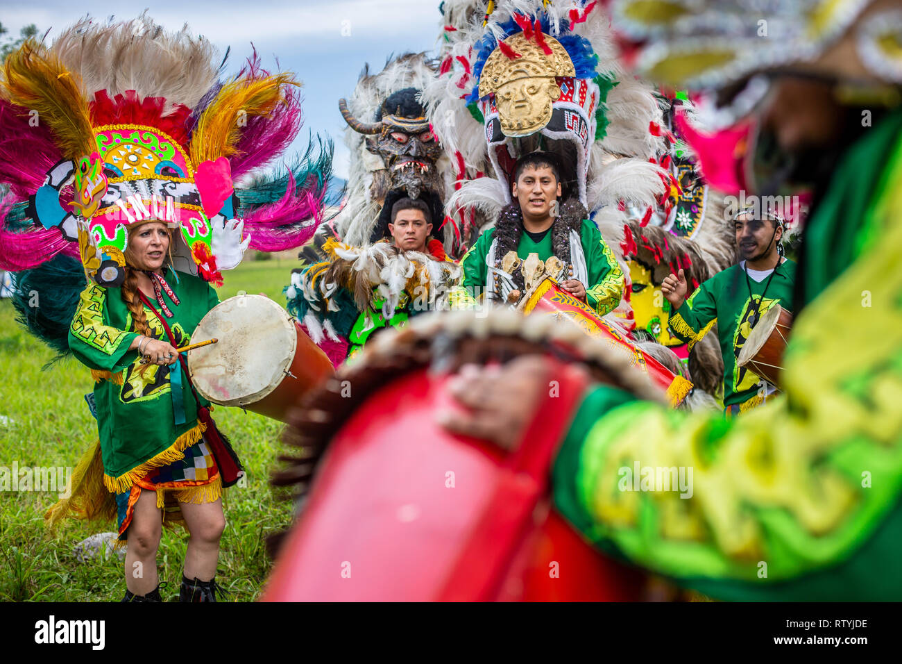 Salta, Argentina. 02nd Mar, 2019. Members of the carnival group "Los ...