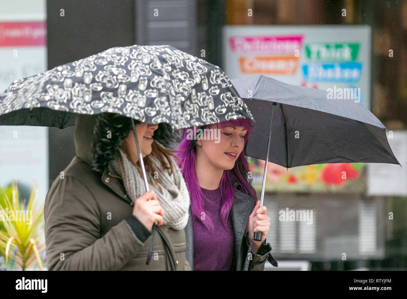Preston, Lancashire. 3rd March, 2019. UK Weather. Wet start to the day ...