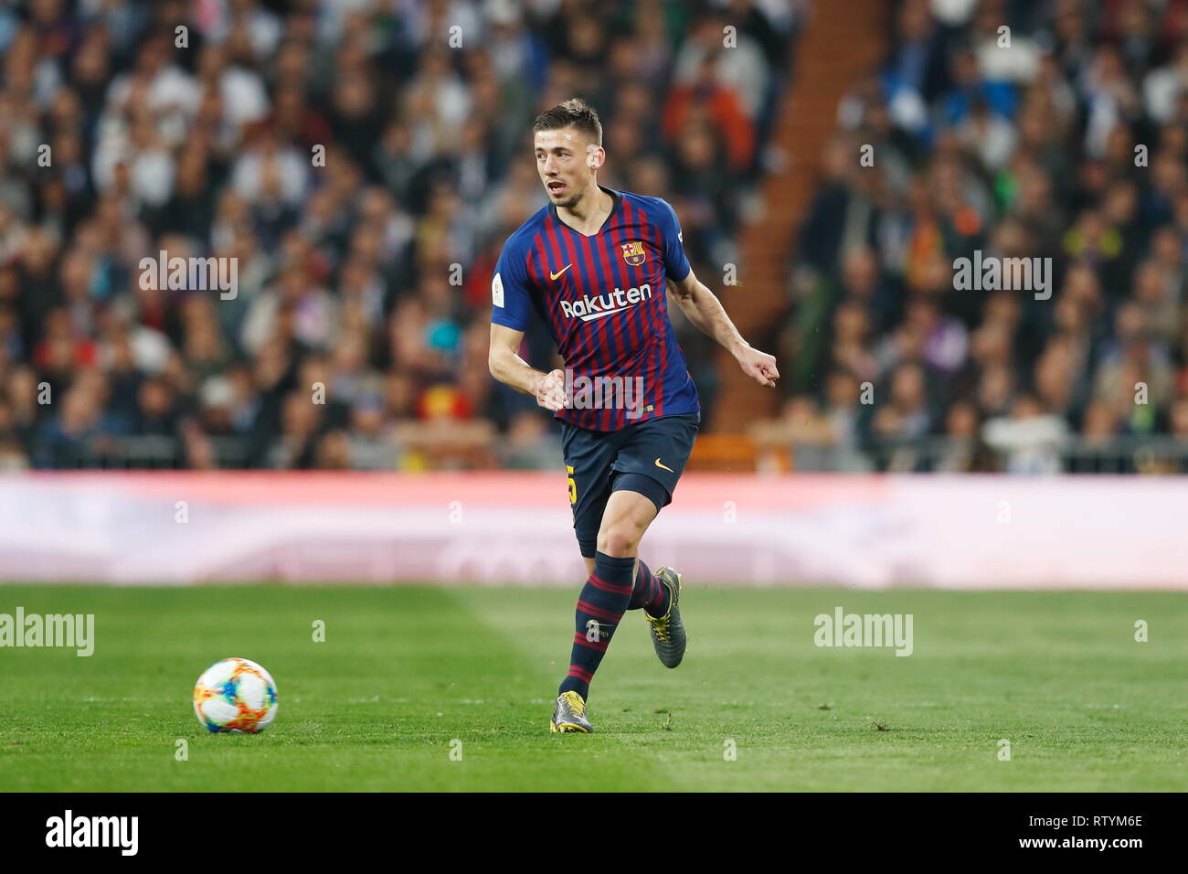 Madrid, Spain. 27th Feb, 2019. Clement Lenglet (Barcelona) Football ...