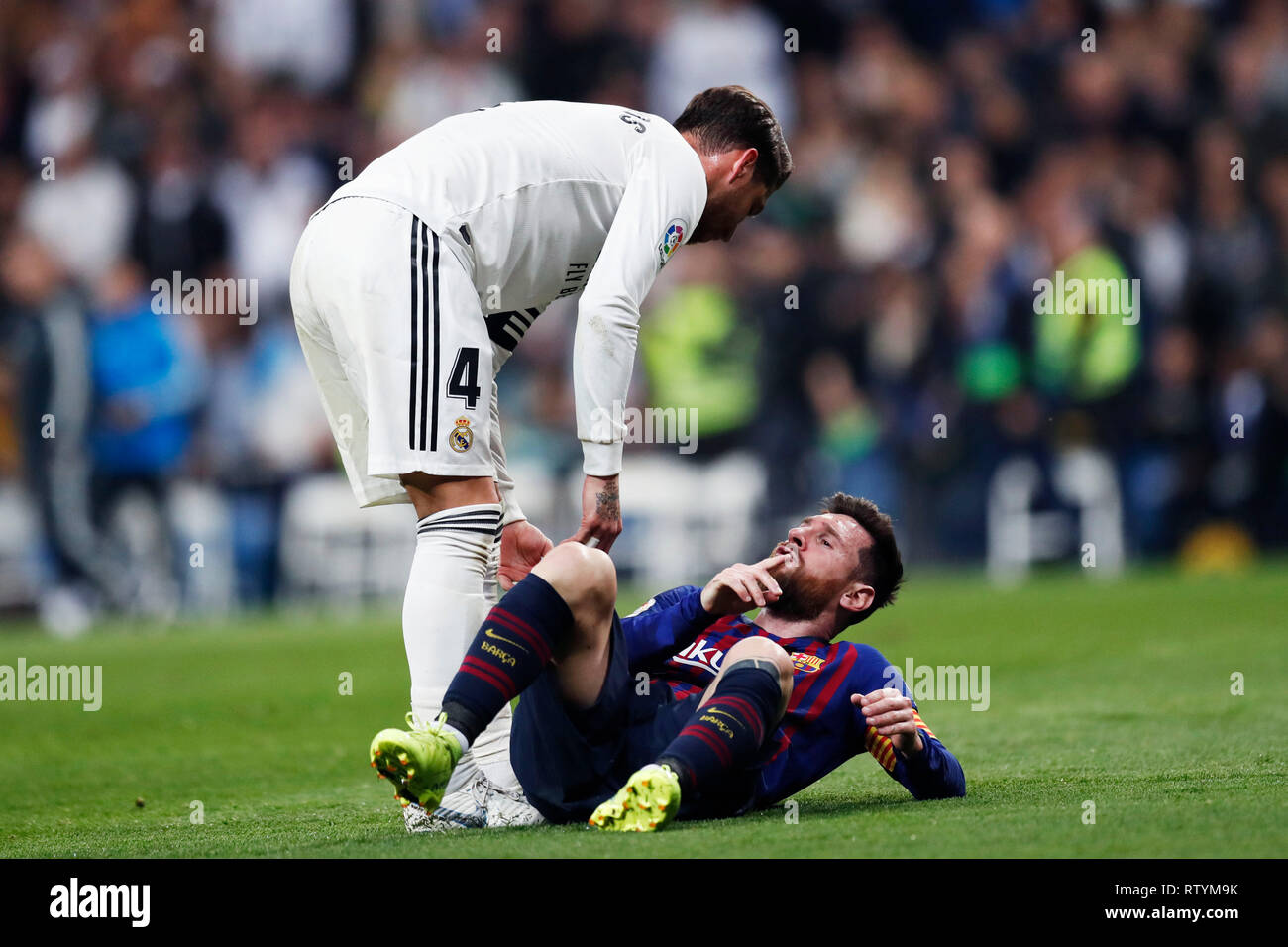 Lionel messi sergio ramos real madrid hi-res stock photography and ...