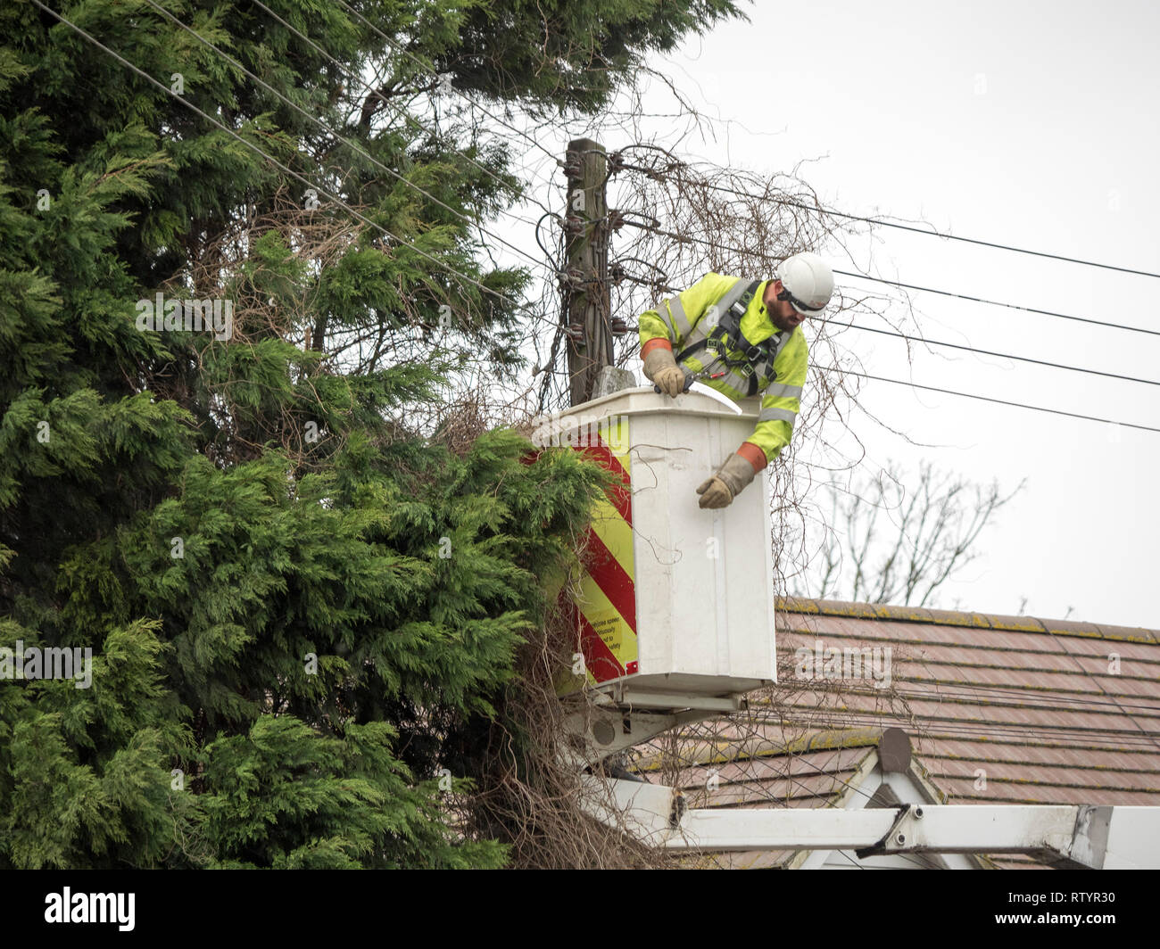 Powerline damaged hi-res stock photography and images - Alamy