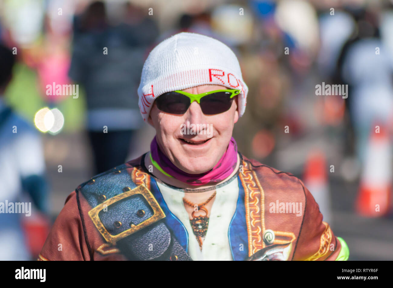 Edinburgh, Scotland, UK. 3rd March, 2019. A runner competing in the ...