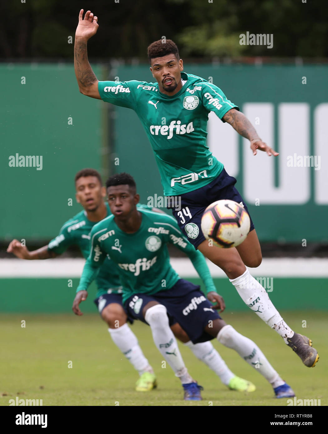 Sao Paulo, Brazil. 03rd Mar, 2019. The player Juninho, from SE Palmeiras, during training, at ...