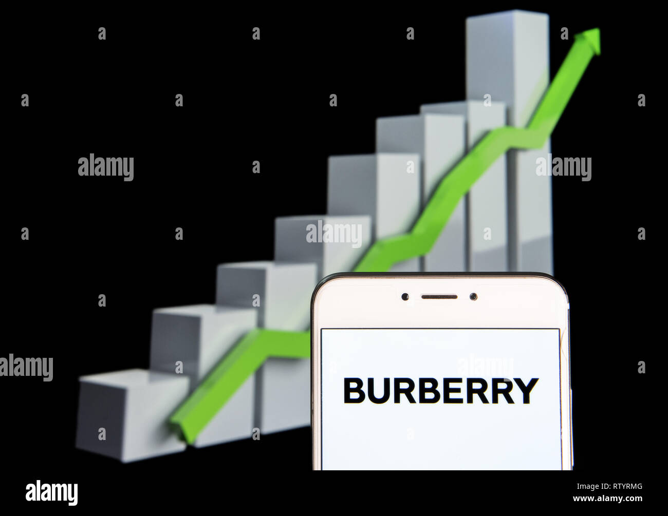 Hong Kong. 10th Feb, 2019. British luxury fashion brand Burberry logo ...