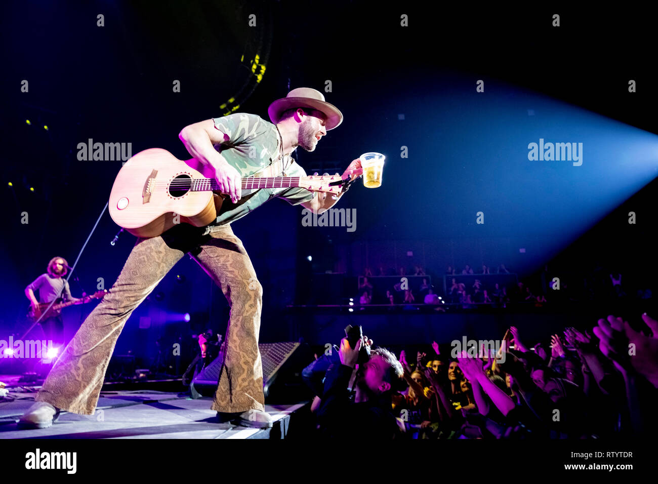 Berlin, Germany. 03rd Mar, 2019. Drake White, country singer, takes a ...