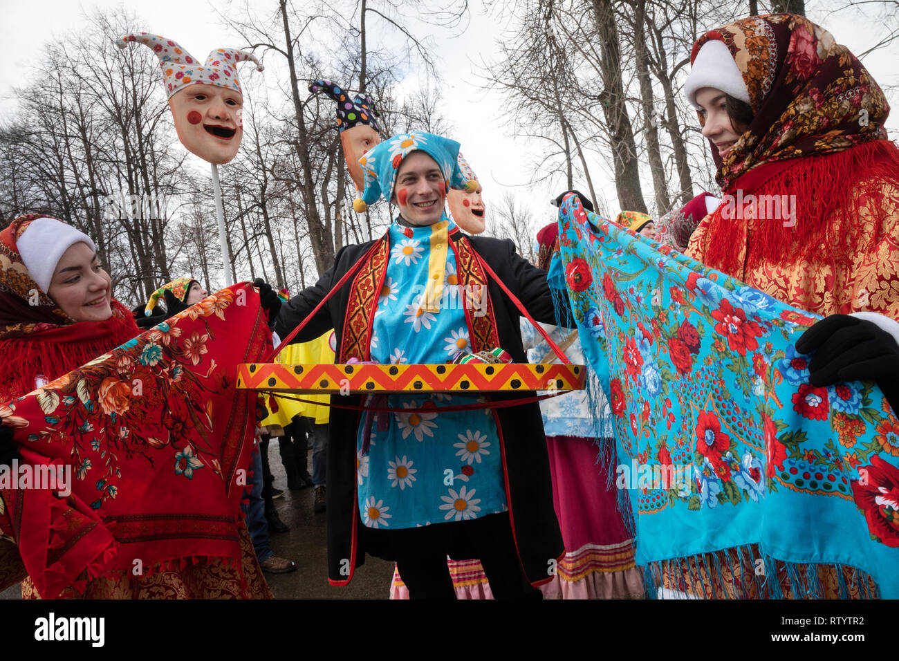 Yaroslavl, Russia. 3rd March, 2019: People celebrate Maslenitsa by ...