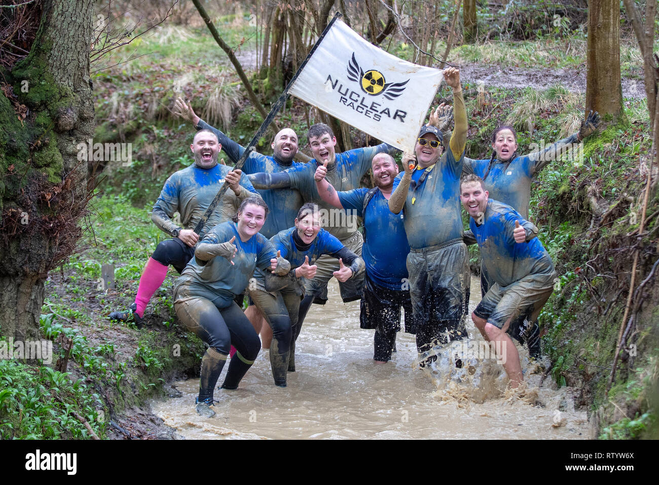 Running through tape hi-res stock photography and images - Alamy