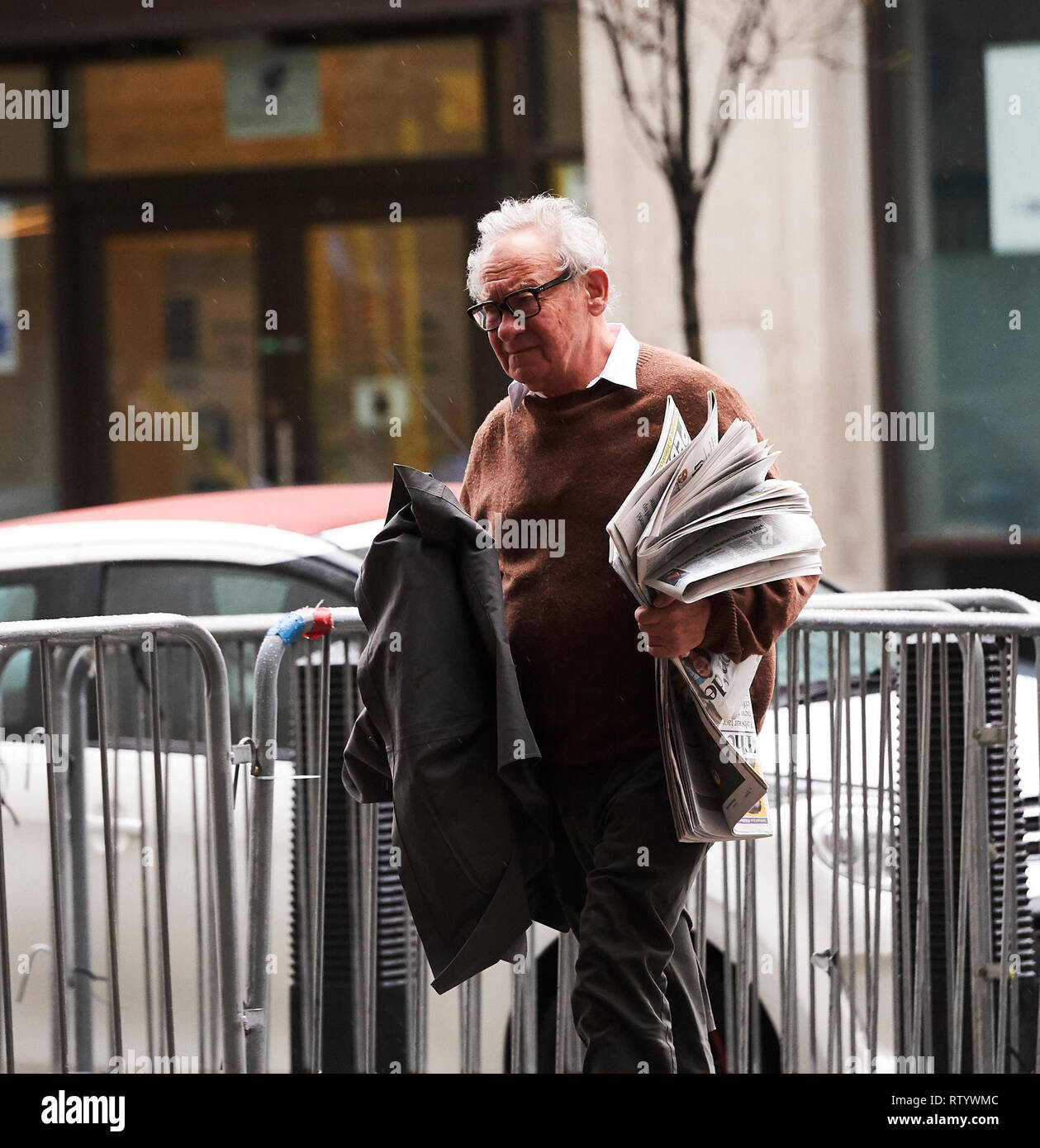 London, UK. 03rd Mar, 2019. 3rd March 2019. Sir Simon Sharma arrives at ...