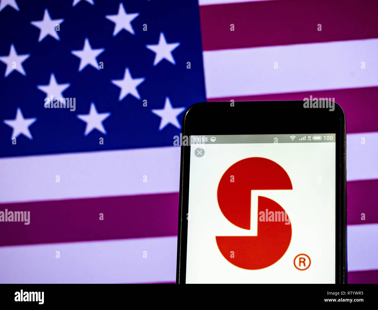 Ukraine. 3rd Mar, 2019. Stepan Company logo seen displayed on a smart ...